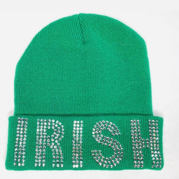 Accessories | Irish Shamrock Green Bling Hat | Poshmark
